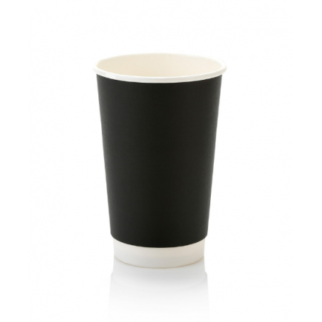 12oz Double Wall Black Cups